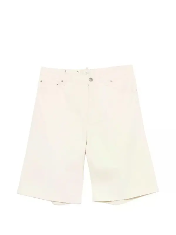 3DICI Logo Patch Wide Leg Denim Shorts