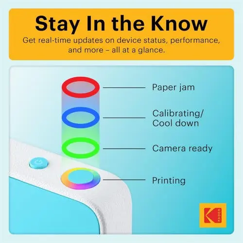 KODAK Printomatic+ Instant Camera Bundle With Zink Paper - Blue
