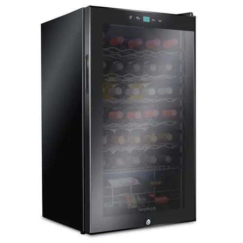 IVATION 34 Bottle Compressor Wine Refrigerator - Black