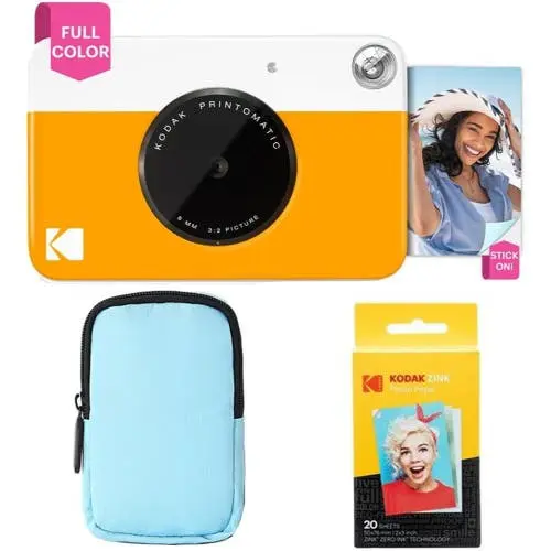 KODAK Printomatic Bundle + Case & 20 Zink - Yellow