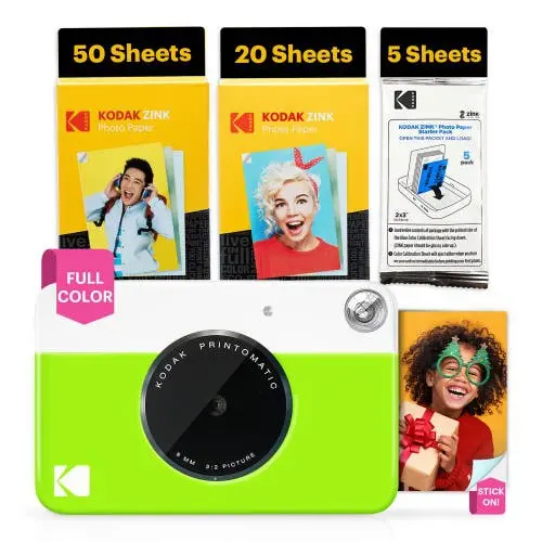 KODAK Instant Camera And Photo Paper Bundle - Green