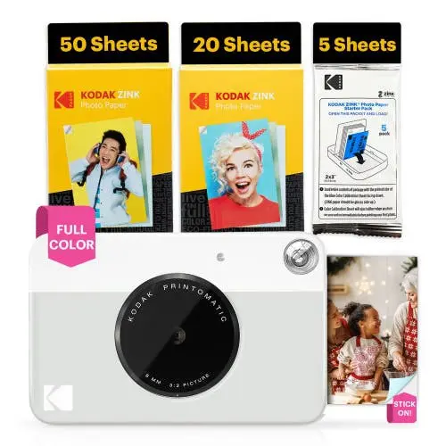 KODAK Instant Camera And Photo Paper Bundle - Grey