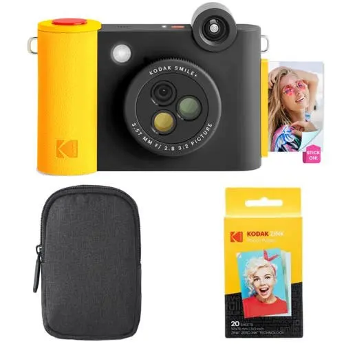 KODAK Smile+ 2-in-1 Camera & Printer Bundle - Black
