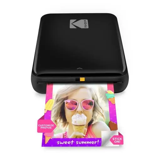 KODAK Step Instant Photo Printer Bundle With 75 Sheets Of Zink Paper - Black