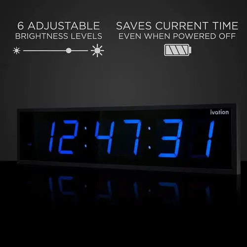 IVATION Digital Clock - Blue