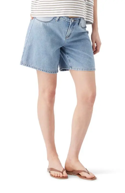 RIPE MATERNITY Dion Denim Maternity Shorts - True Fade