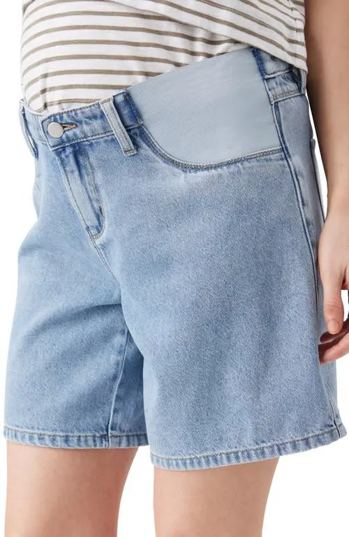 RIPE MATERNITY Dion Denim Maternity Shorts - True Fade