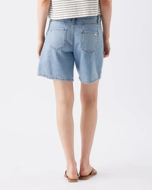 RIPE MATERNITY Dion Denim Maternity Shorts - True Fade