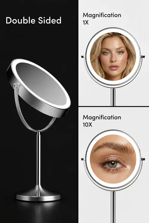 FANCII Hailey Double Sided Makeup Mirror With Lights