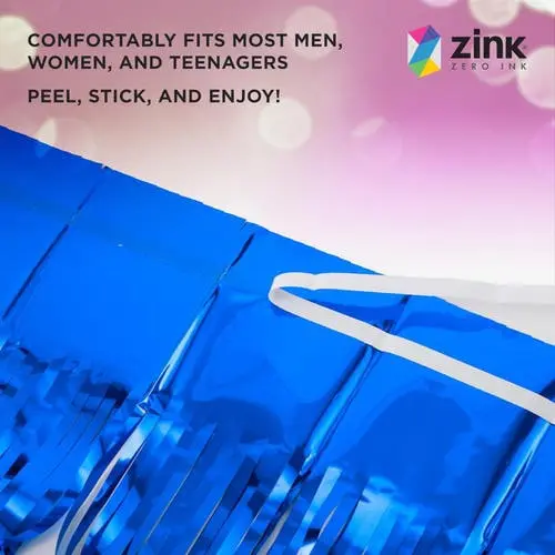 ZINK Foil Fringe Backdrop Curtains - Blue