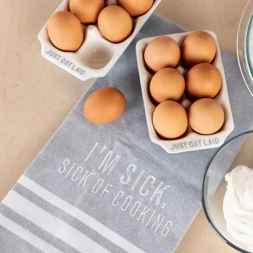Totalee Gift I'm Sick. Sick Of Cooking Tea Towel Cotton White