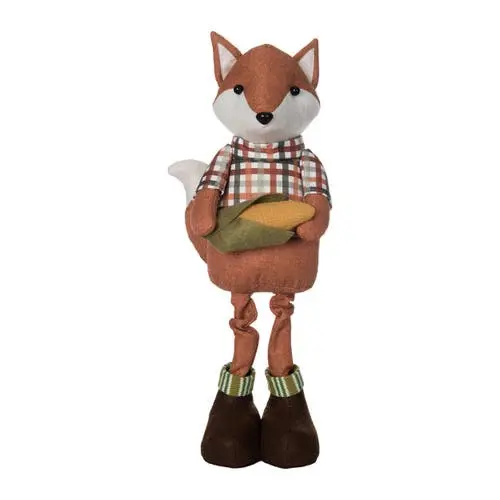 TRANSPAC Pstanding Fox Figurineadorable Fall Harvest Decor - Multicolored