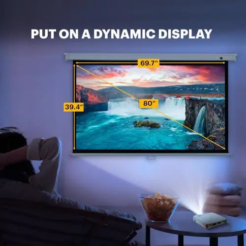 KODAK 80 Manual Pull Down Projector Screen