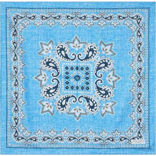 Robert Talbott Harmon Reversible Silk Neckerchief - Light Blue