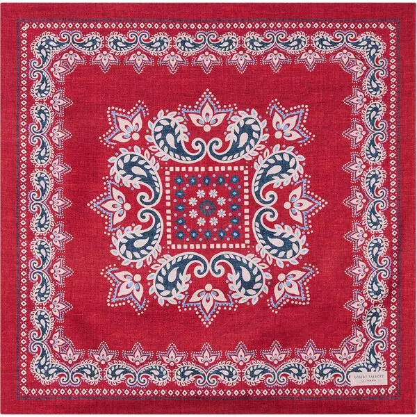 Robert Talbott Harmon Reversible Silk Neckerchief - Red