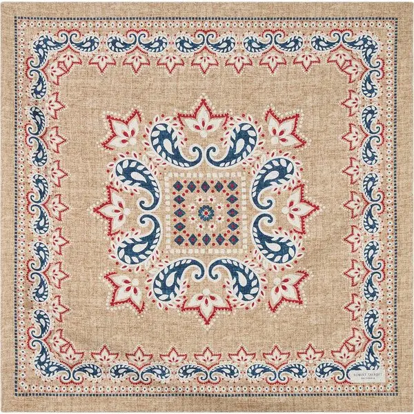 Robert Talbott Harmon Reversible Silk Neckerchief - Tan