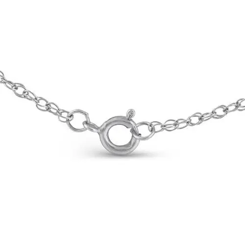 BLISS DIAMOND 1/3 Carat Diamond Circle Pendant Necklace In Sterling