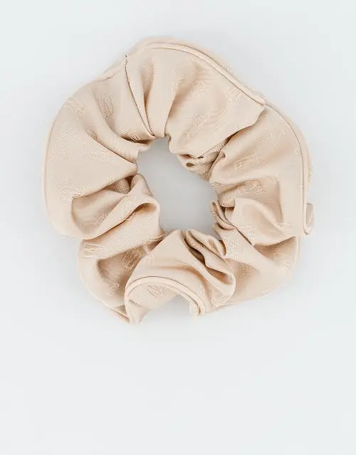 Alexandre De Paris Amaretto Silk Scrunchie - Beige