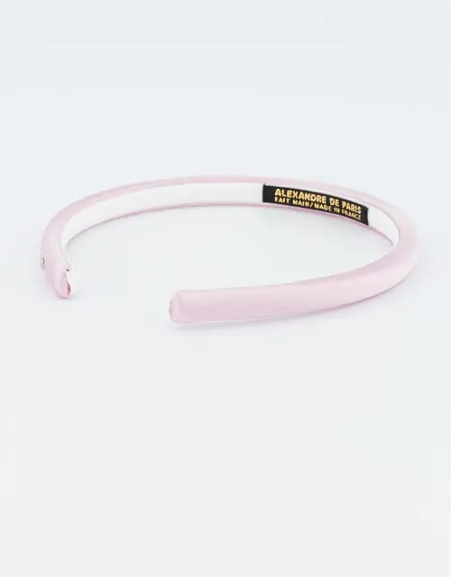 Alexandre De Paris Douceur Silk Satin Headband - Pink | Editorialist