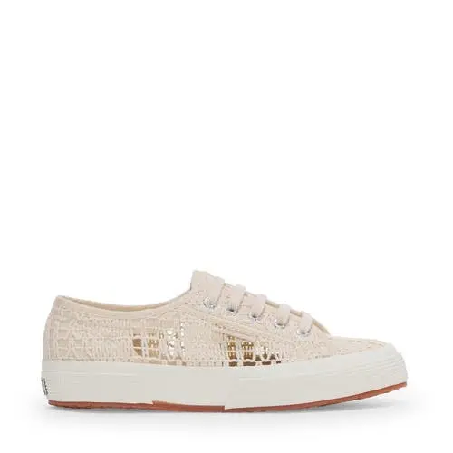 Superga 2750 Crochet Lace-up Sneakers - Beige Raw Braid Avorio