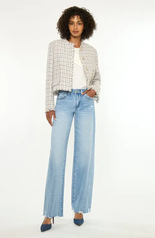 KANCAN Selma Mid Rise Wide Leg Jeans