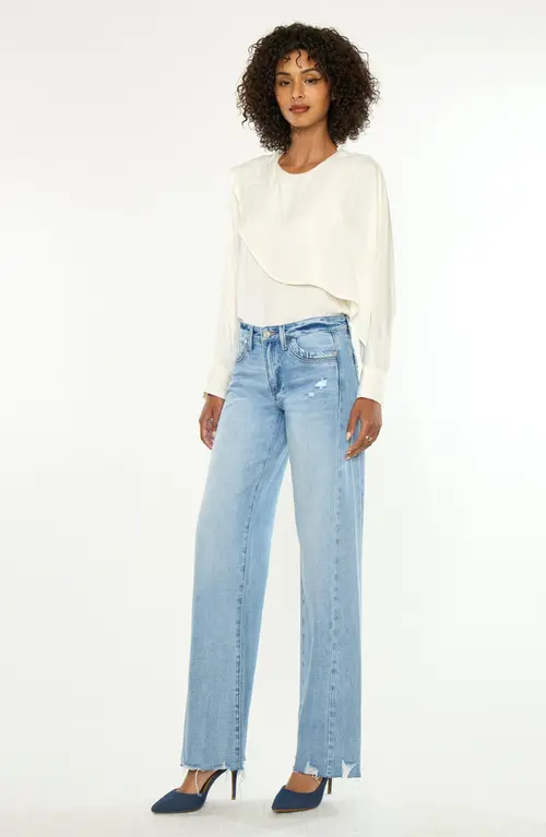 KANCAN Selma Mid Rise Wide Leg Jeans