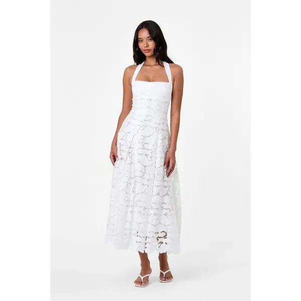 NICHOLAS Elisabeth Broderie Lace Halter Dress