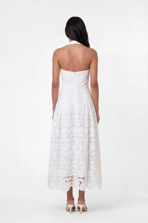 NICHOLAS Elisabeth Broderie Lace Halter Dress