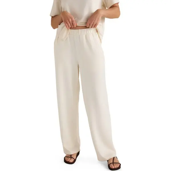 HAVEN WELL WITHIN Relaxed Barrel Leg Pants - Ivory