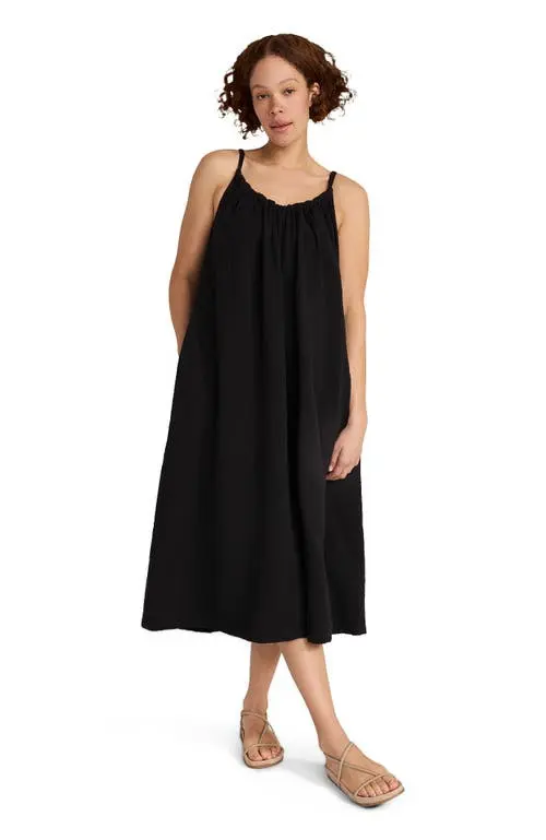 HAVEN WELL WITHIN Textured Cotton Gauze Midi Dress