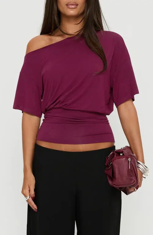 Princess Polly Ashlinn Off-the-shoulder Drapey Crop Top