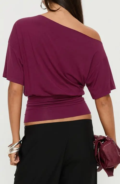 Princess Polly Ashlinn Off-the-shoulder Drapey Crop Top
