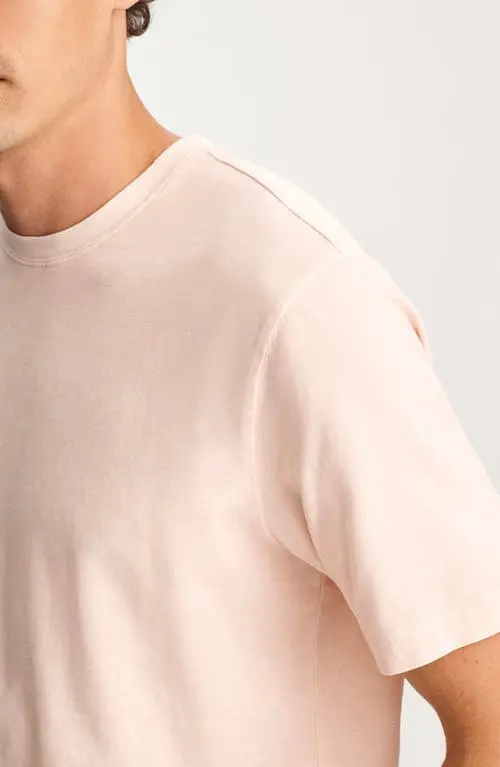 MAVI Pale Pink Slub Cotton Blend T-shirt