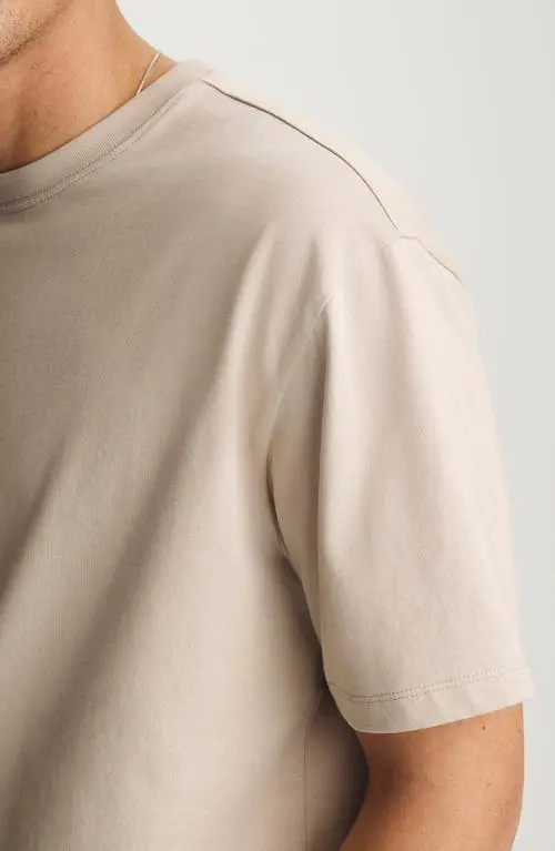 MAVI Light Tan Cotton Crewneck T-shirt - Feather Gray