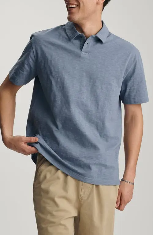MAVI Slub Cotton Polo - Flint Stone