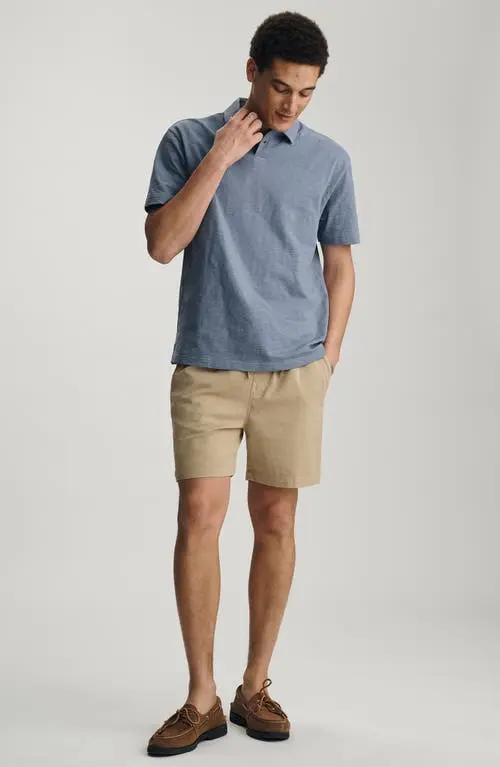 MAVI Slub Cotton Polo - Flint Stone