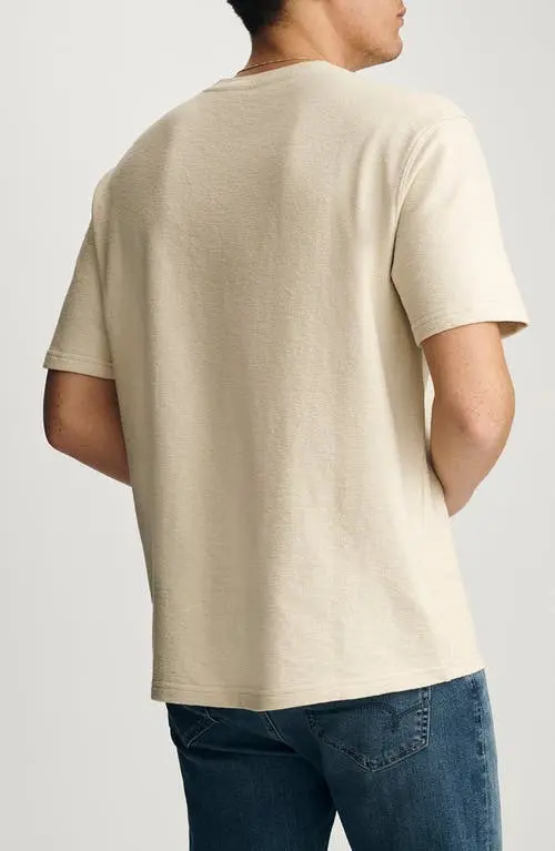 MAVI Off White Textured Cotton Crewneck T-shirt