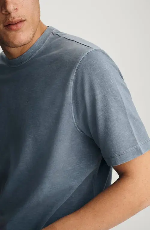 MAVI Faded Blue Slub Cotton Blend T-shirt