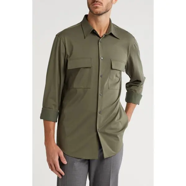 Theory Noll Long Sleeve Button-up Shirt - Uniform