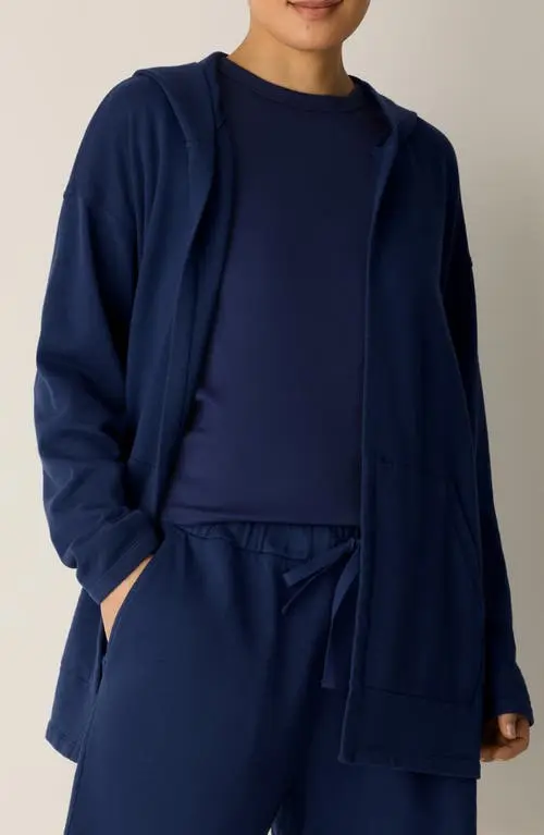Eileen Fisher Hooded Organic Cotton Terry Jacket - Deep Dive
