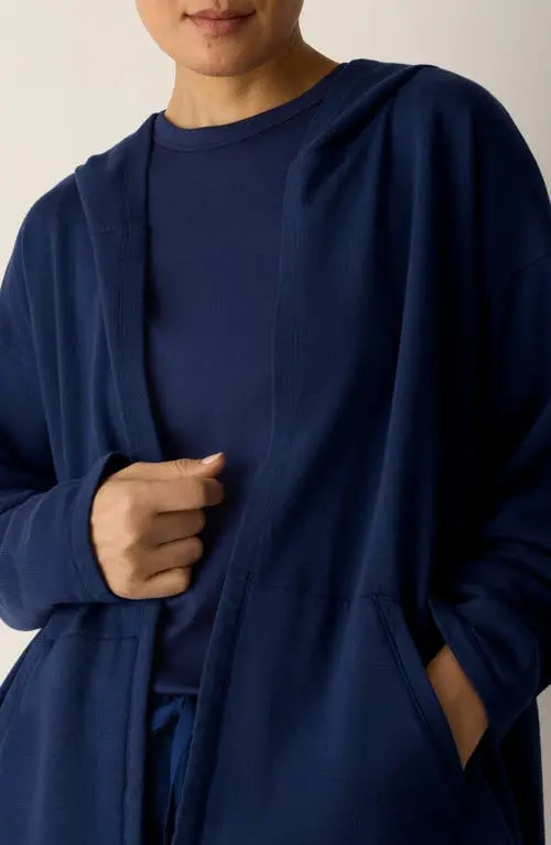 Eileen Fisher Hooded Organic Cotton Terry Jacket
