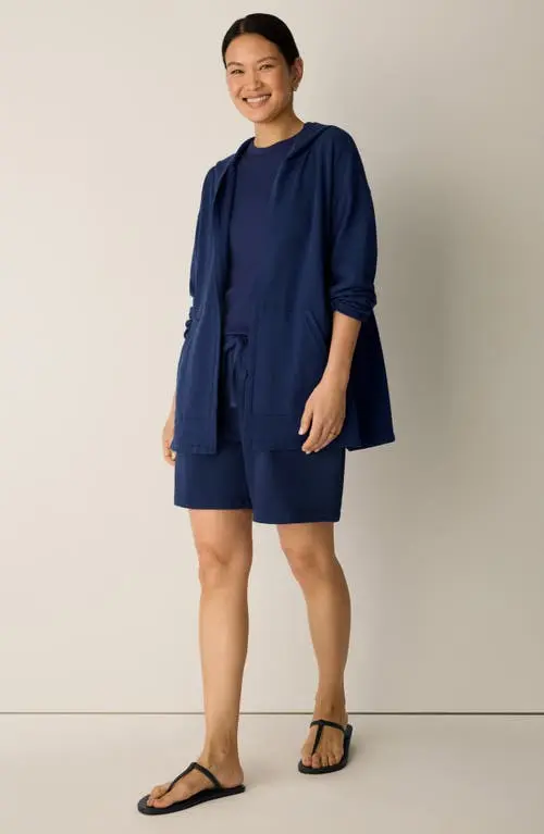 Eileen Fisher Hooded Organic Cotton Terry Jacket