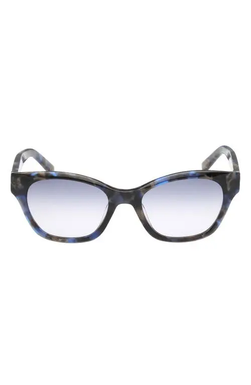 Abercrombie Cat Eye Sunglasses - Havana/blue Gradient Lens