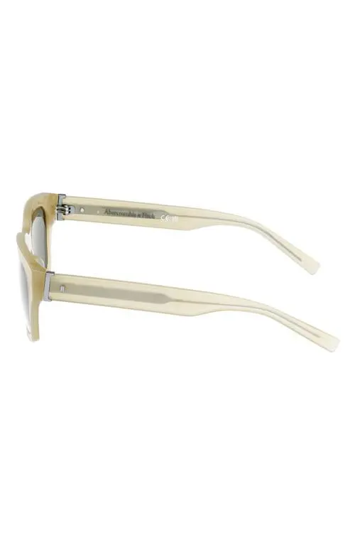 Abercrombie Square Frame Sunglasses - Shiny Beige/green