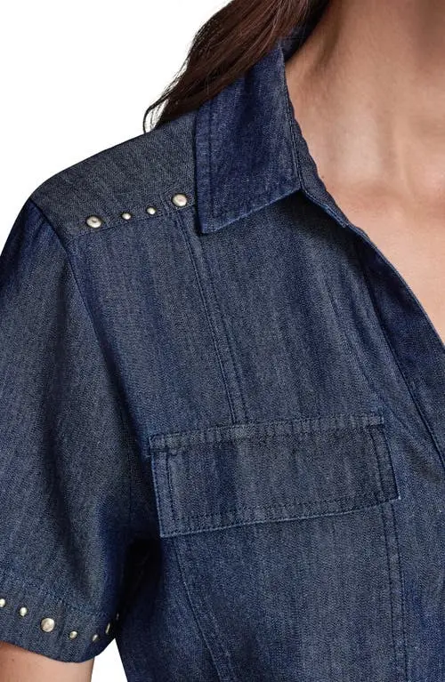 Karl Lagerfeld Paris Studded Button-up Shirt