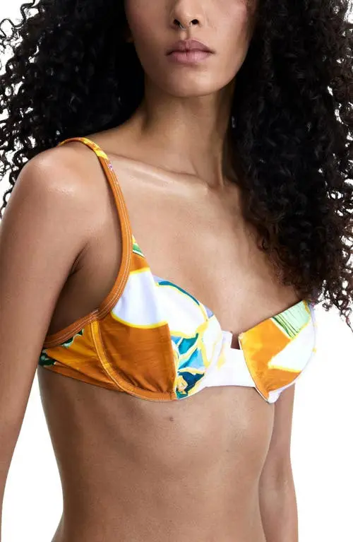 Desigual Underwire Triangle Bikini Top