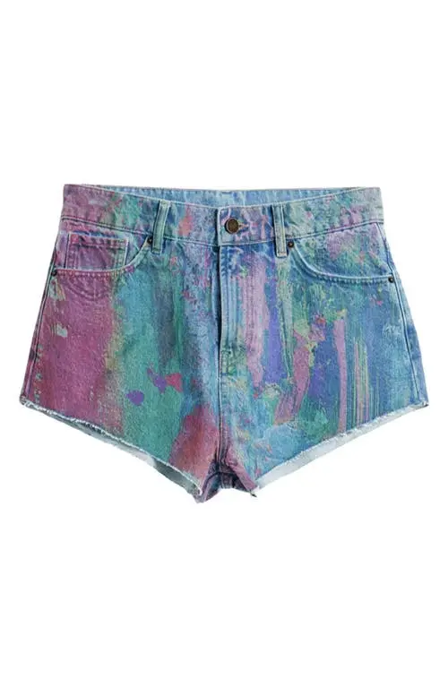 Desigual Multicolor Wash Denim Shorts