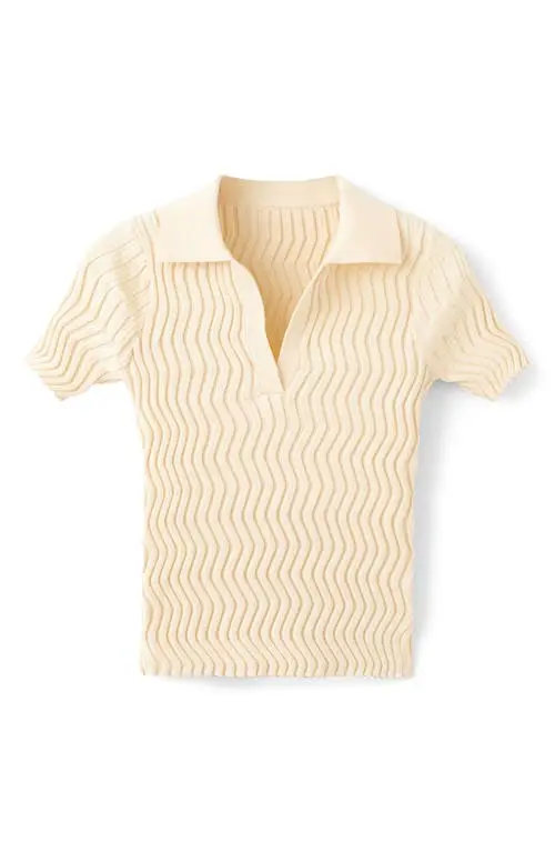 Mango Ribbed Polo Sweater With Johnny Collar