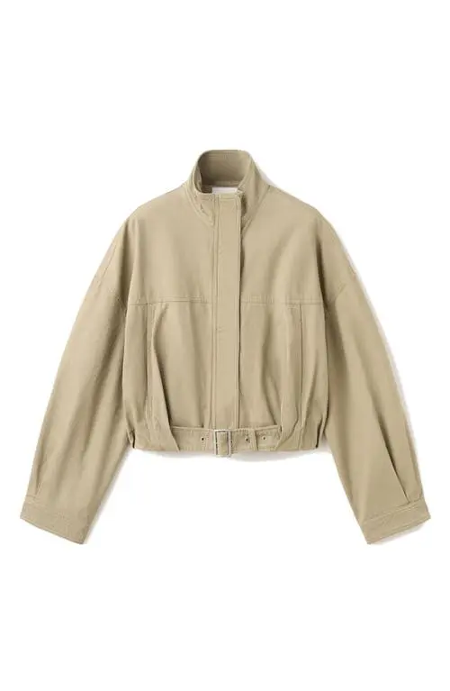 Mango Oversize Belted Cotton Twill Jacket