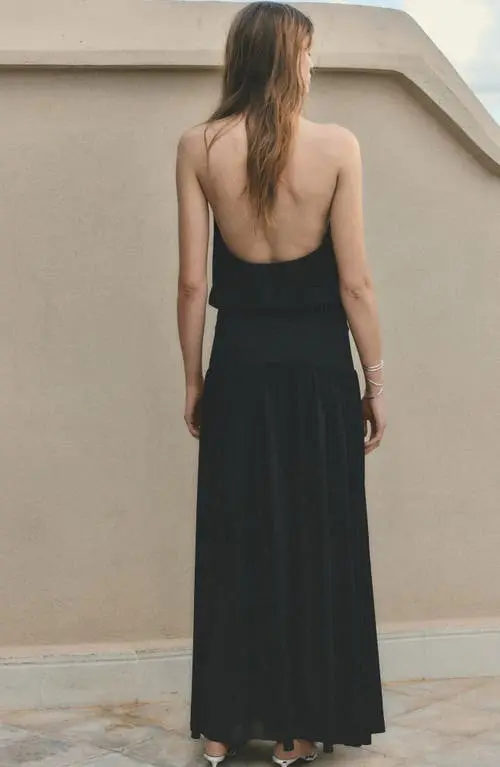 Mango Sleeveless Maxi Dress With Button Detail